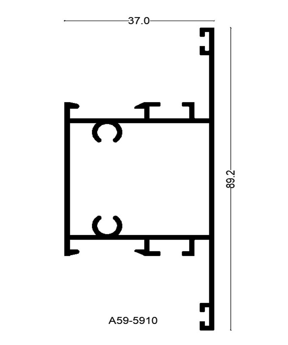 پروفیل وادار کد 5910 - آلومینیوم کوثر زنجان